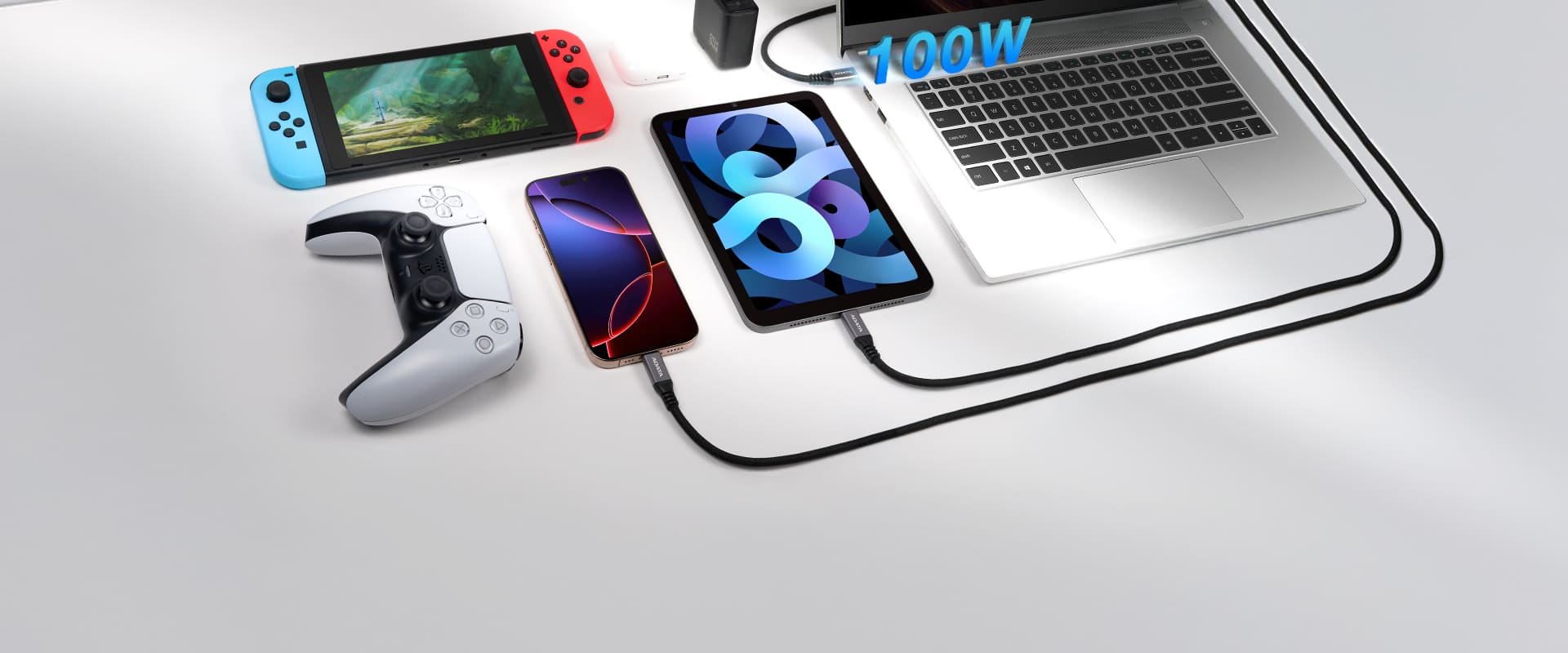 USB-C cable, mobile phone charging, magnetic self-organizing (Taiwan)