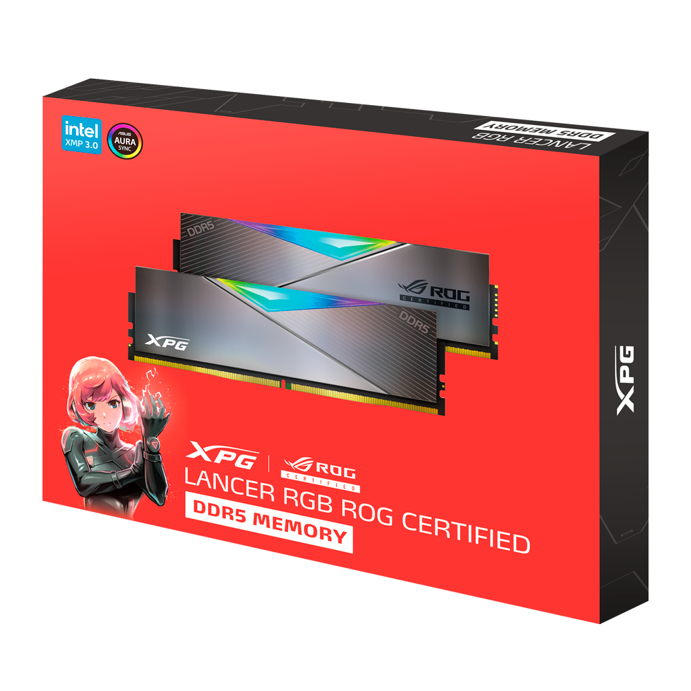 МОДУЛЬ ПАМЯТИ DDR5 LANCER RGB, СЕРТИФИЦИРОВАННЫЙ ROG | XPG